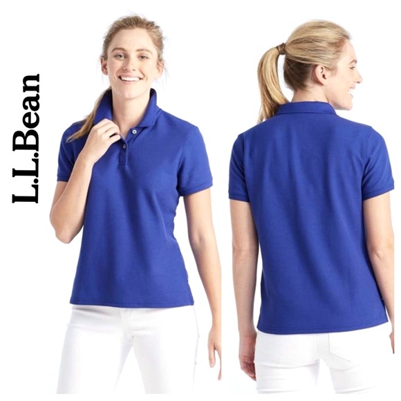 L.L. Bean | Tops | Nwt Ll Bean Premium Double L Polo Top L Blue | Poshmark